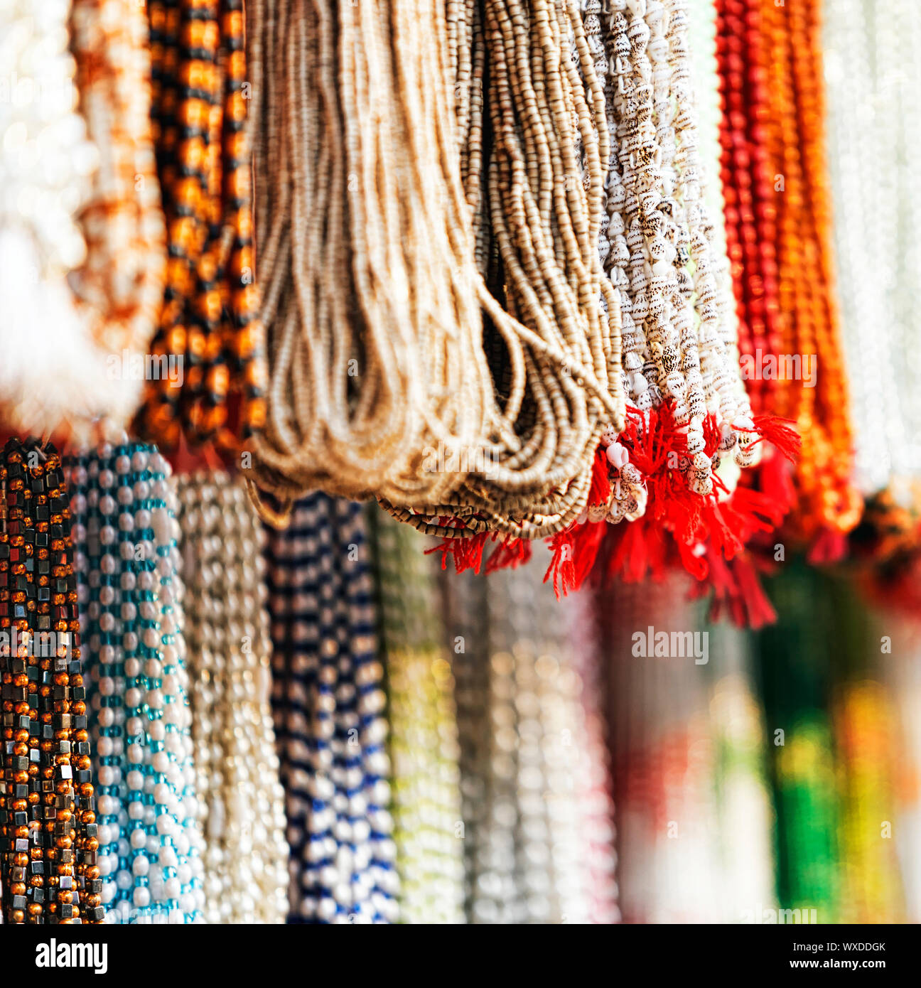 Indian beads in local market in Pushkar. Rajasthan, India, Asia Stock ...