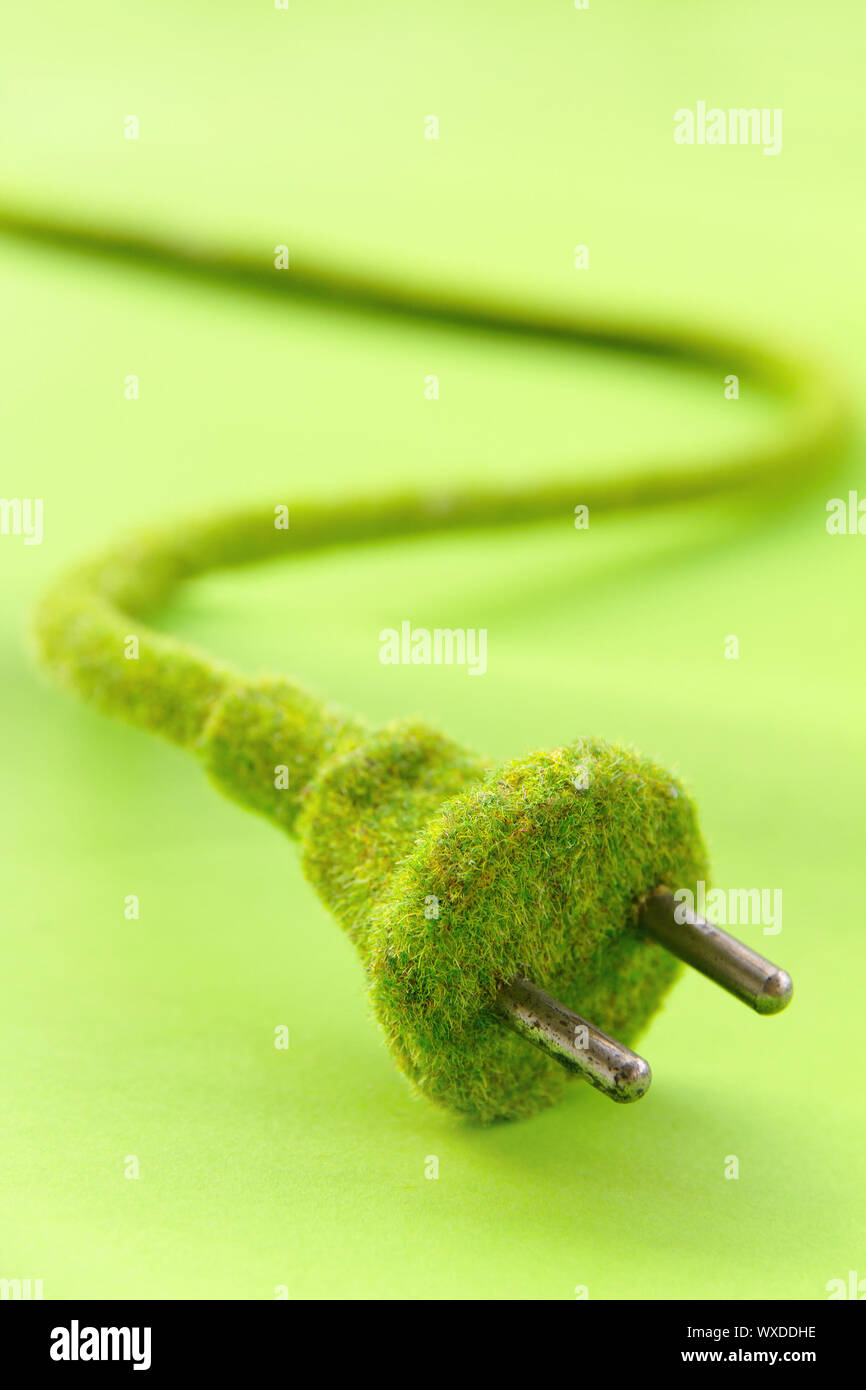 eco electric plug Stock Photo - Alamy