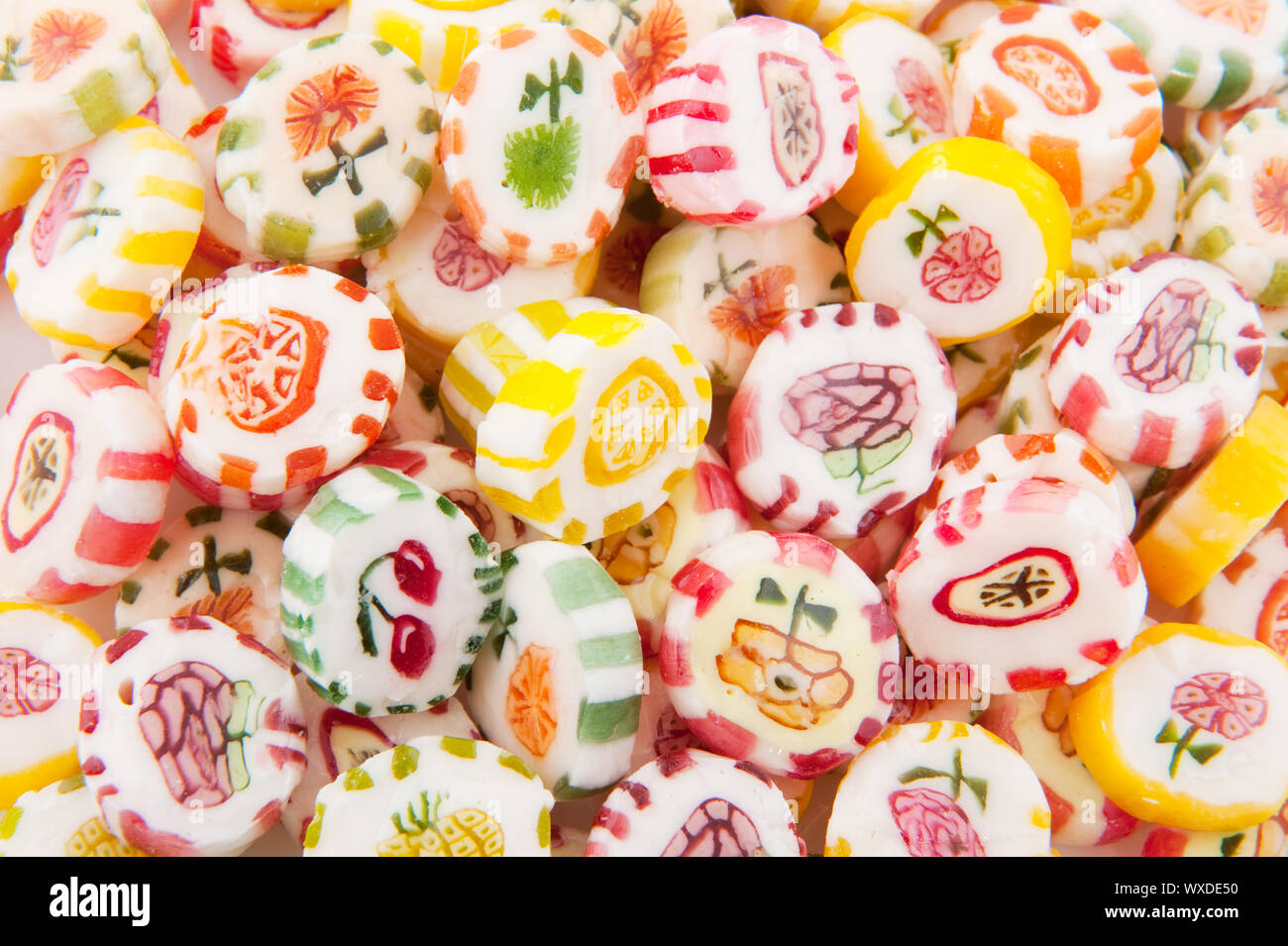 Many old fashioned sweets in different tastes Stock Photo - Alamy