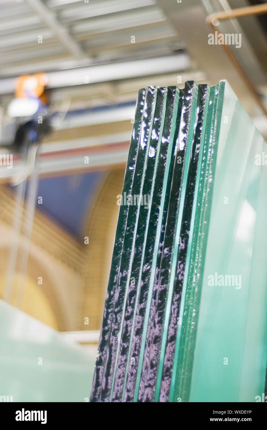 glass plates in industry Stock Photo - Alamy