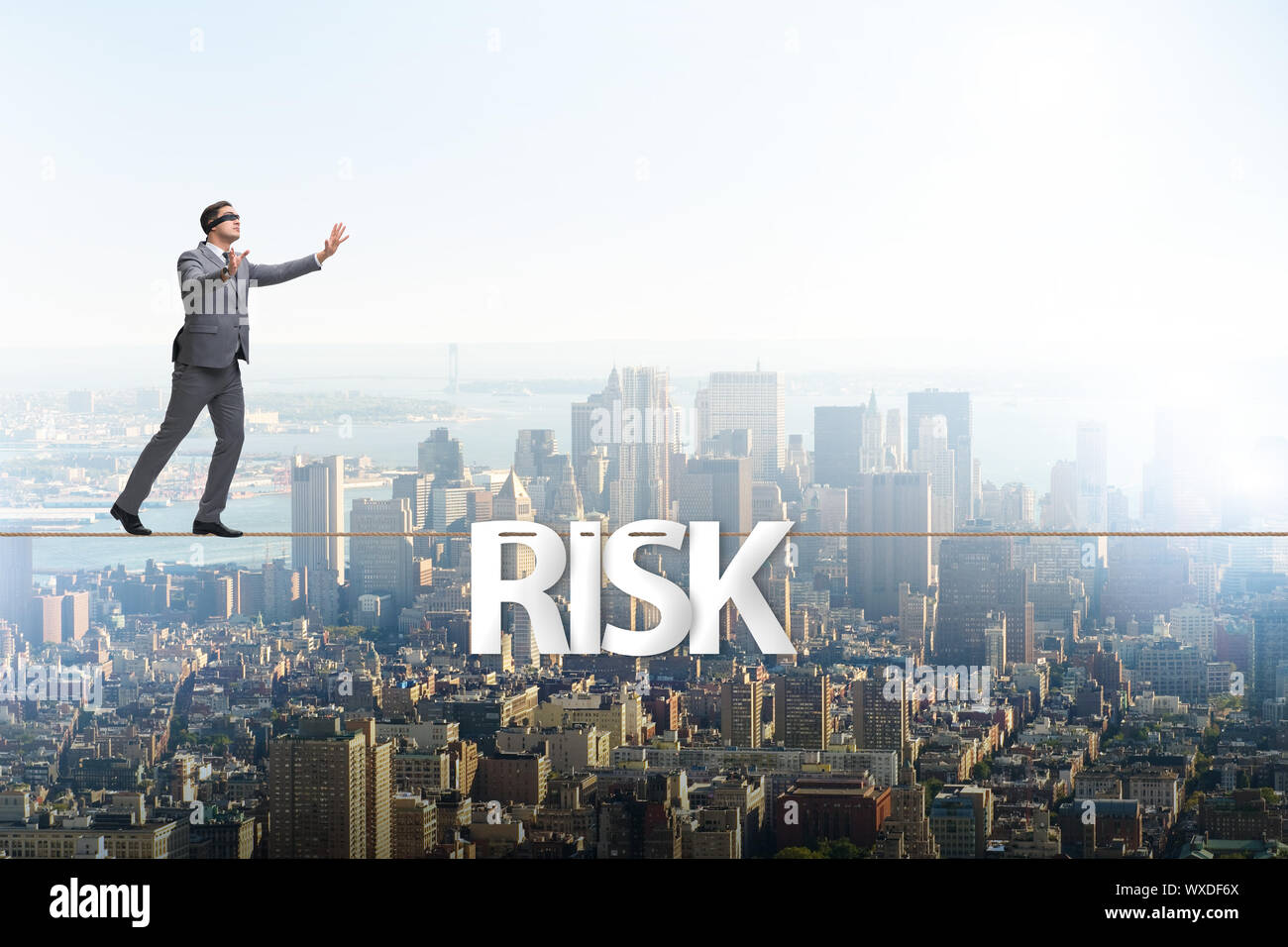 Risk management business tightrope hi-res stock photography and images ...