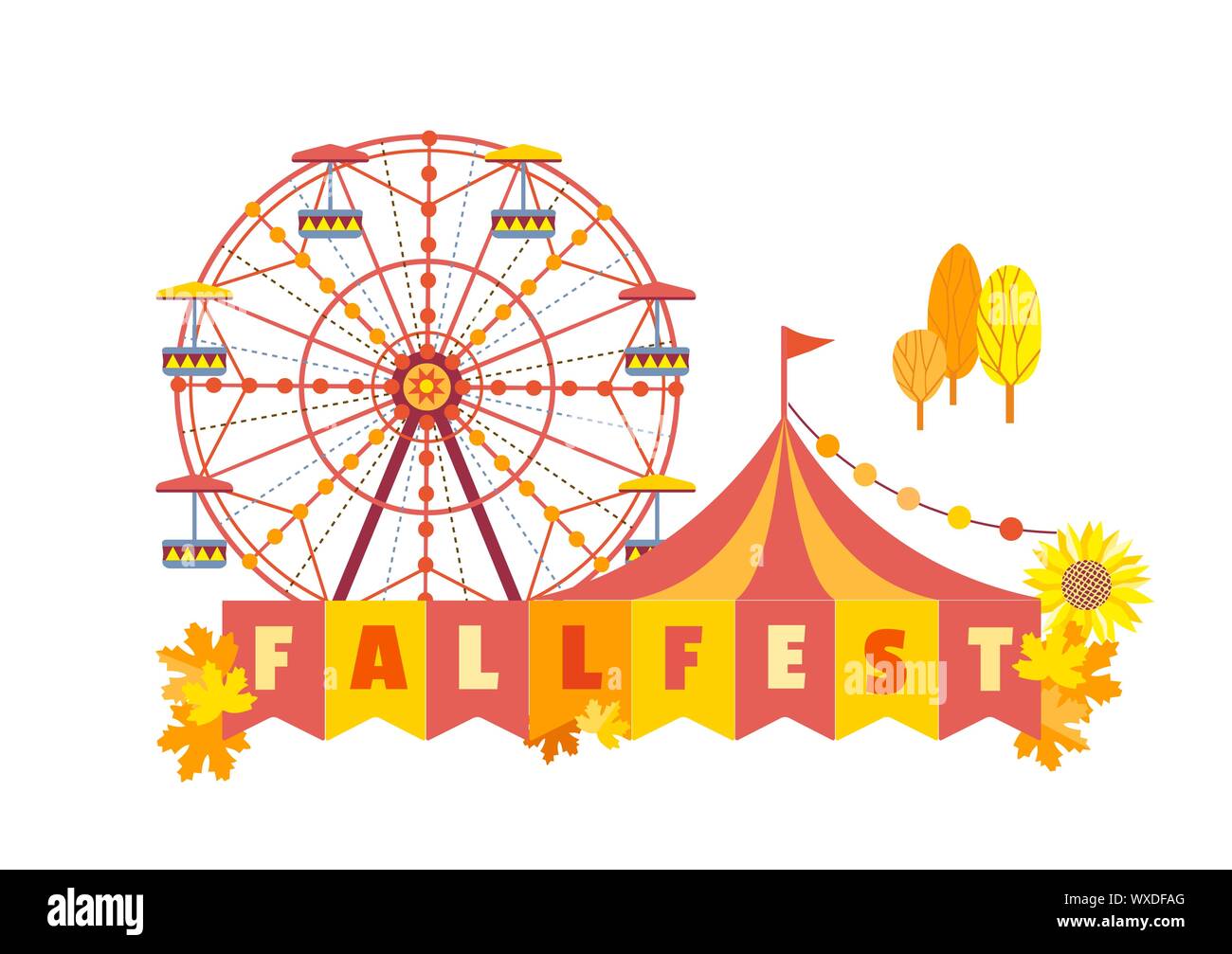 Traditional fairground rides Stock Vector Images - Alamy