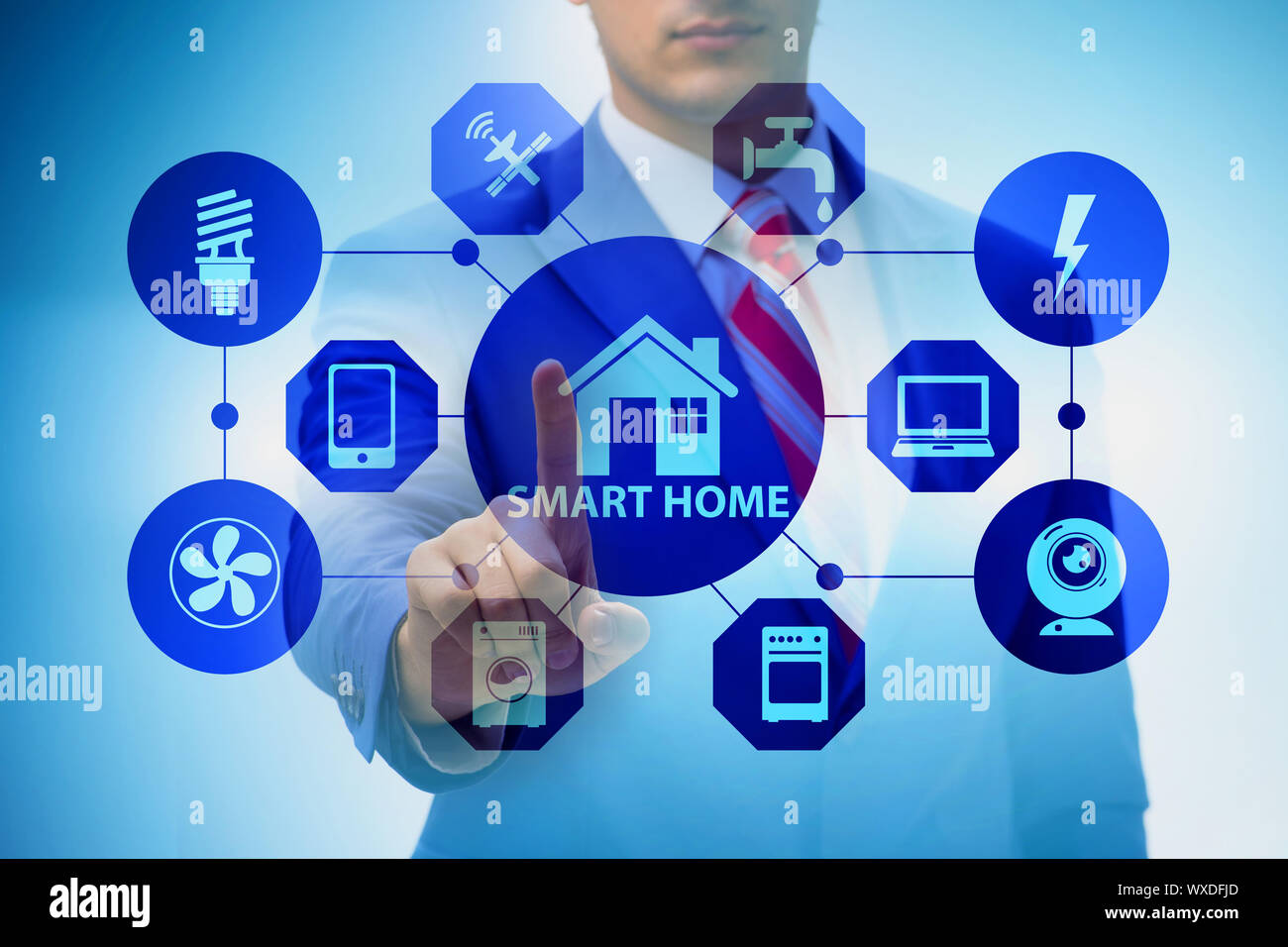 Smart home concept with devices and appliances Stock Photo - Alamy