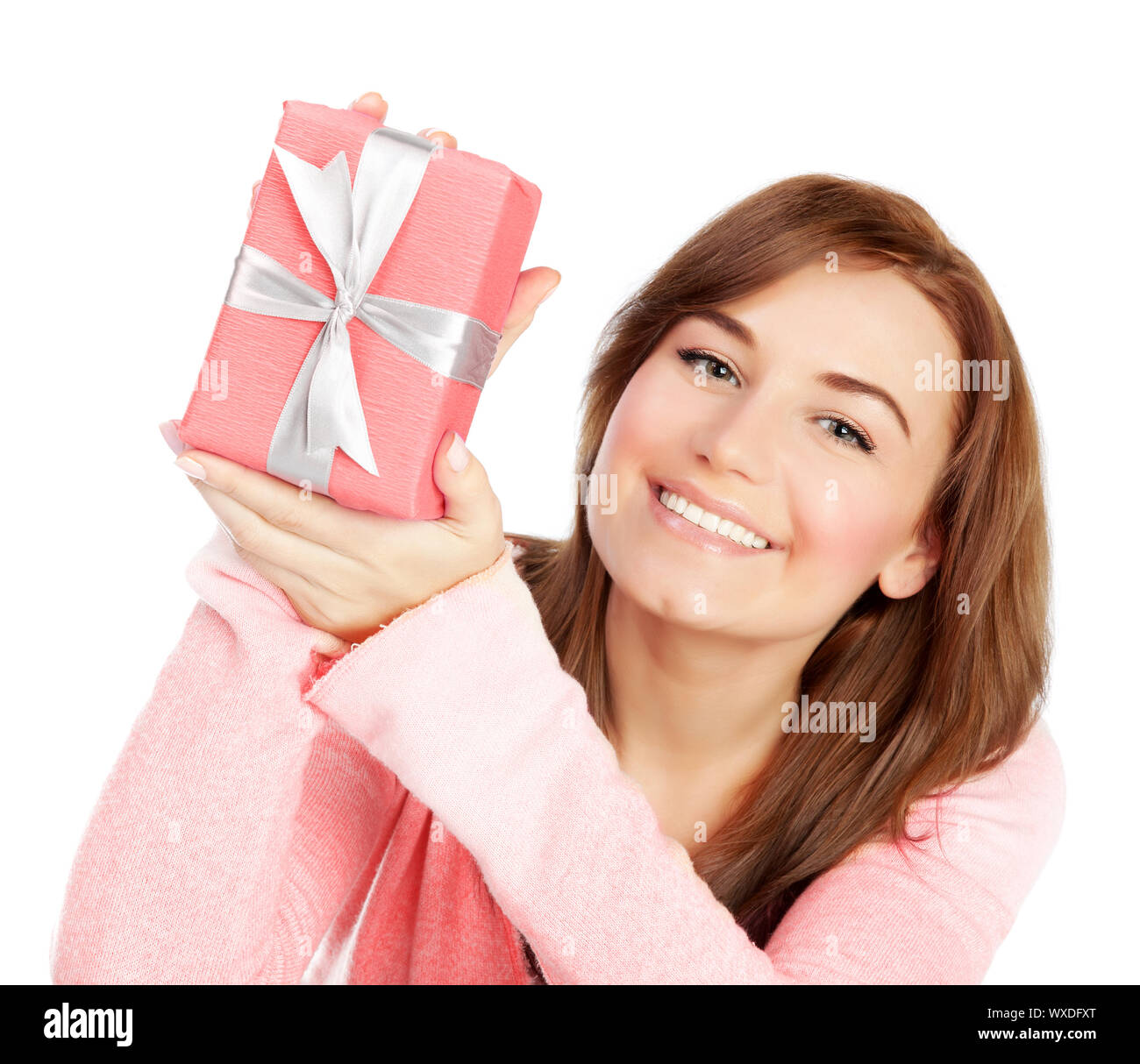 Cheerful gift expression hi-res stock photography and images - Alamy