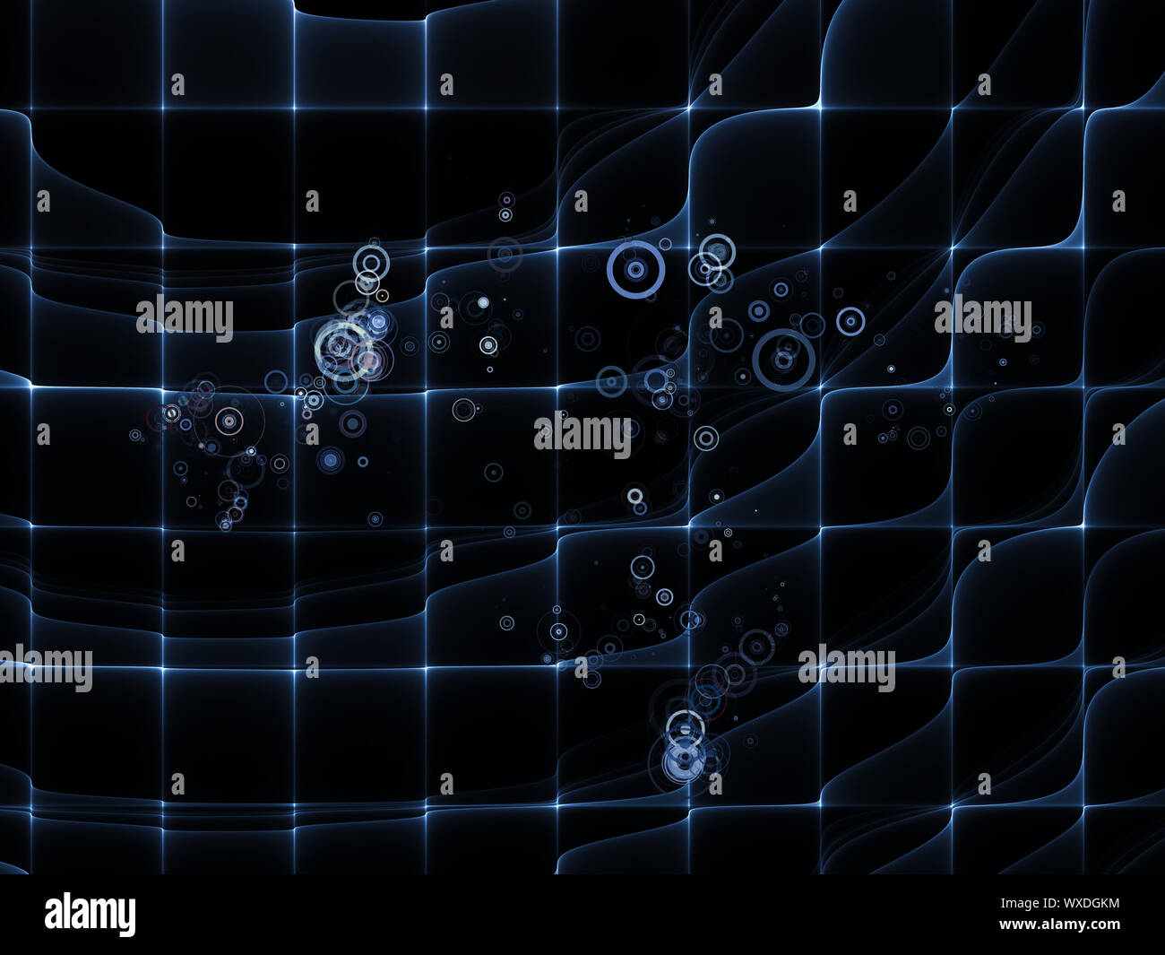 Interplay of grid pattern and design elements on the subject of science ...