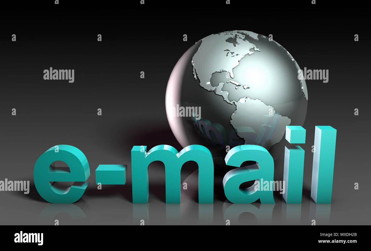 Email Corporate Concept in 3d Futuristic Art Stock Photo - Alamy