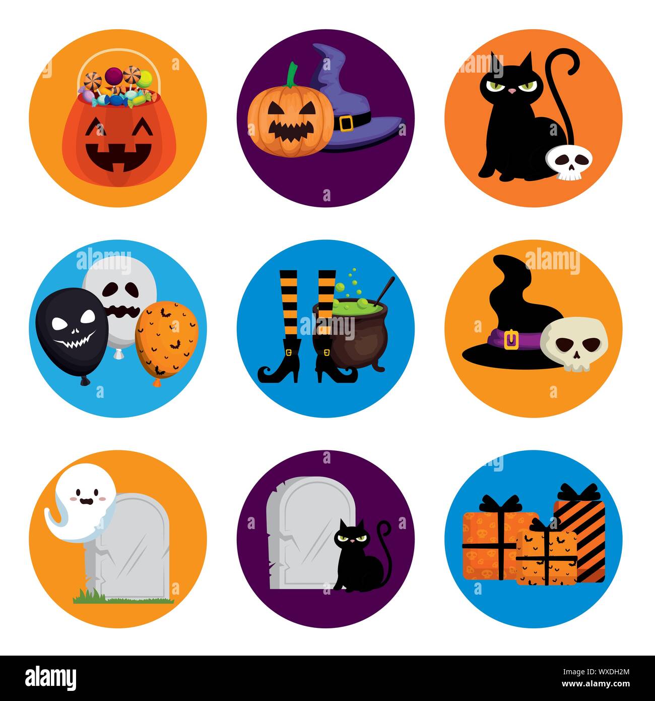 Bundle balloons set illustration Stock Vector Images - Alamy