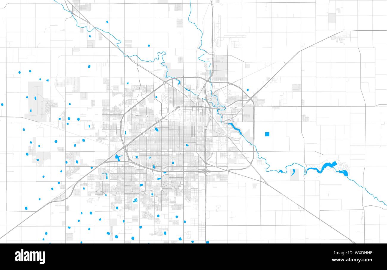 Rich detailed vector area map of Lubbock, Texas, U.S.A.. Map template ...