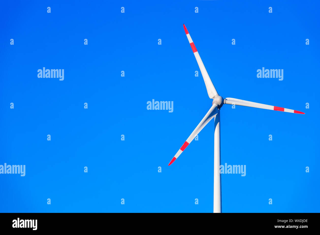 wind energy detail blue sky Stock Photo - Alamy