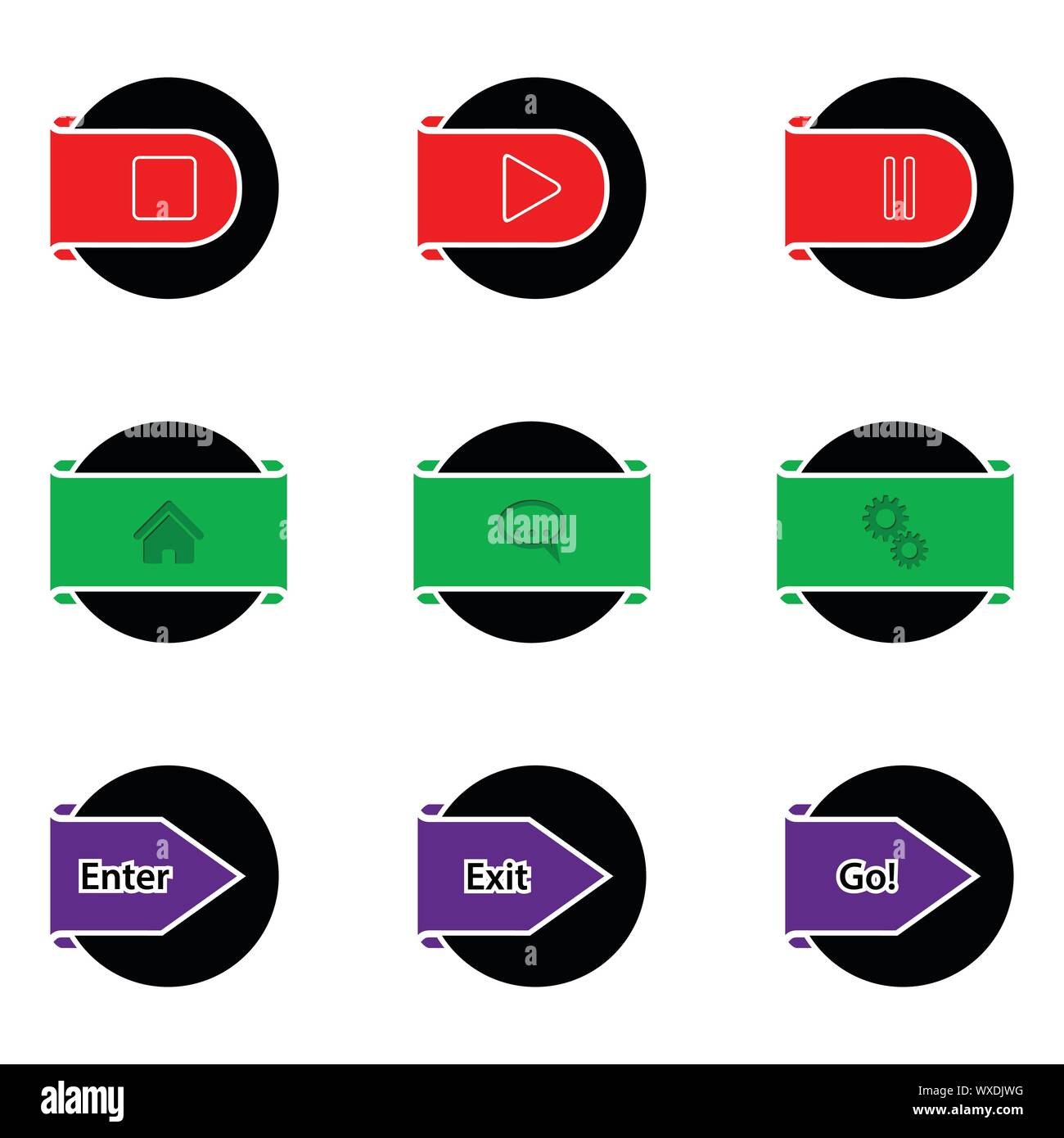 Simple color button design Stock Vector Image & Art - Alamy