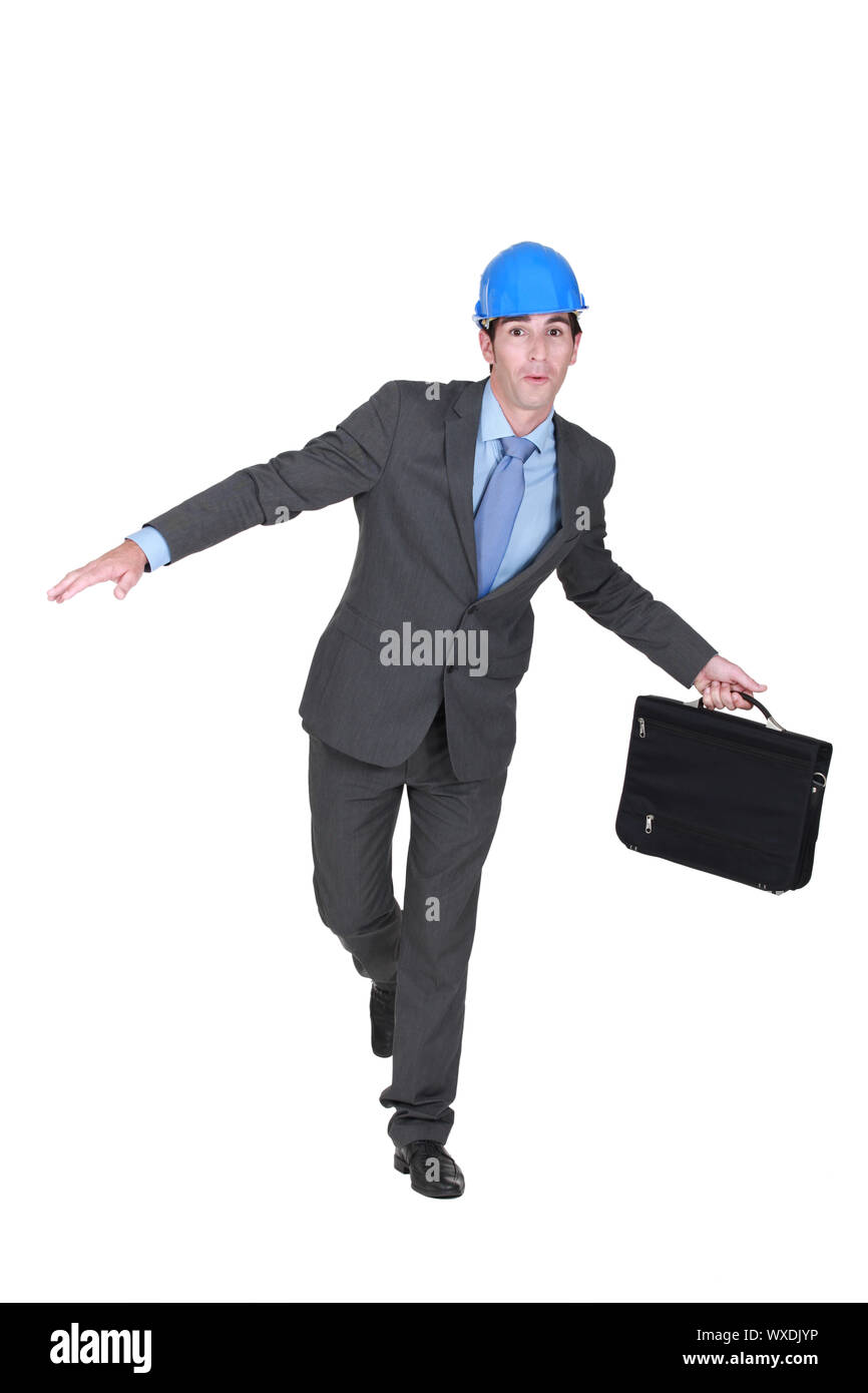 An architect with a briefcase Stock Photo - Alamy