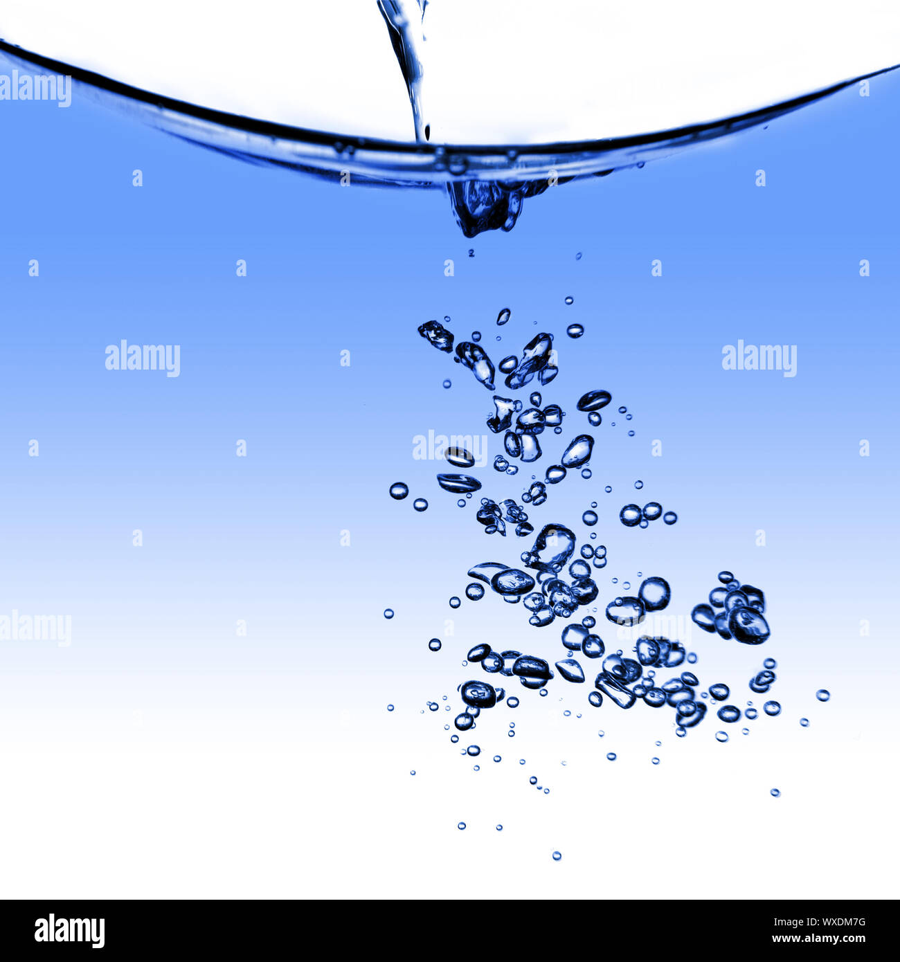 water splash with bubbles isolated on white Stock Photo - Alamy