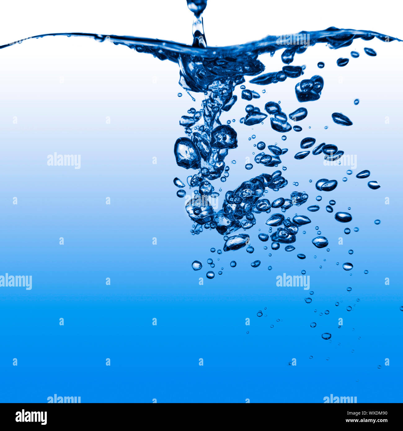 water splash with bubbles isolated on white Stock Photo - Alamy