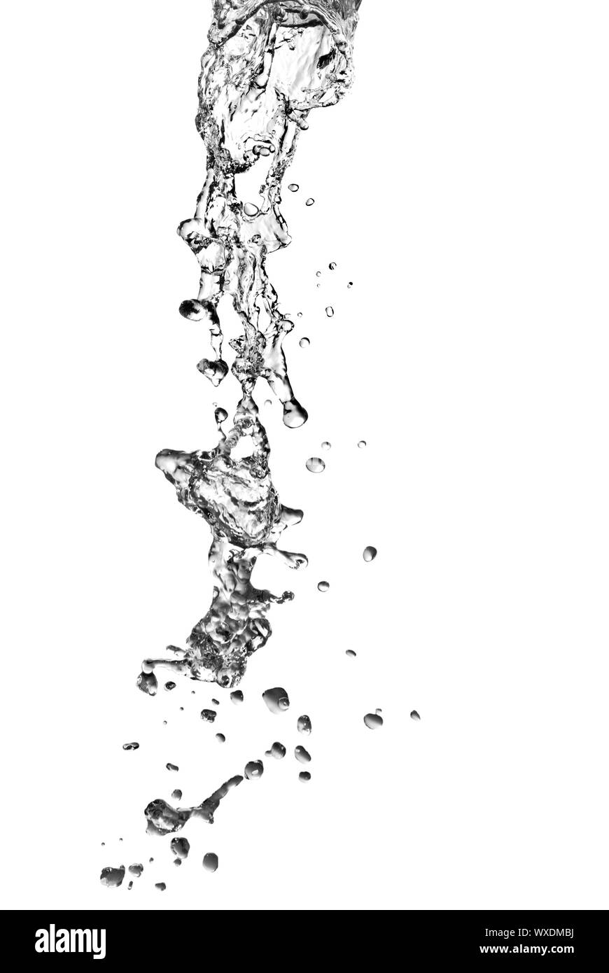 water splash with bubbles isolated on white Stock Photo - Alamy