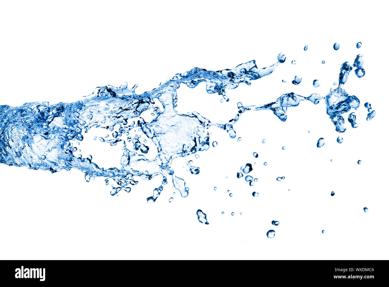 water splash with bubbles isolated on white Stock Photo - Alamy