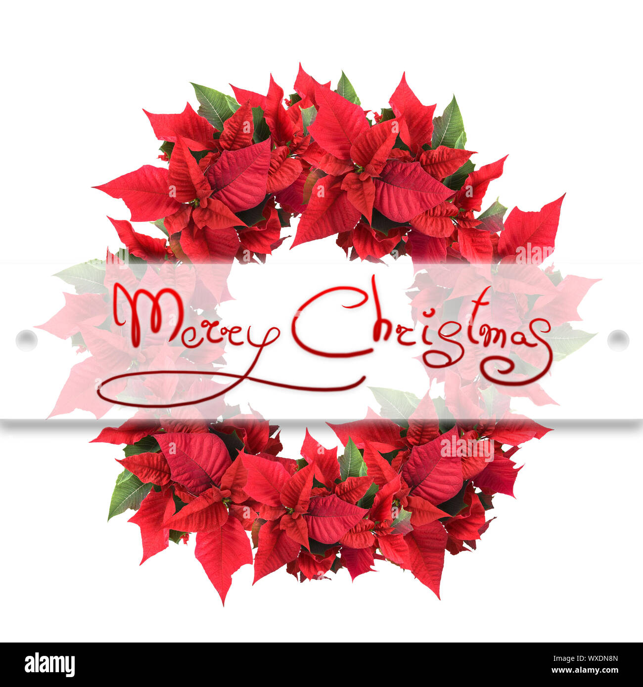 Christmas wreath from red Cut Out Stock Images & Pictures - Alamy
