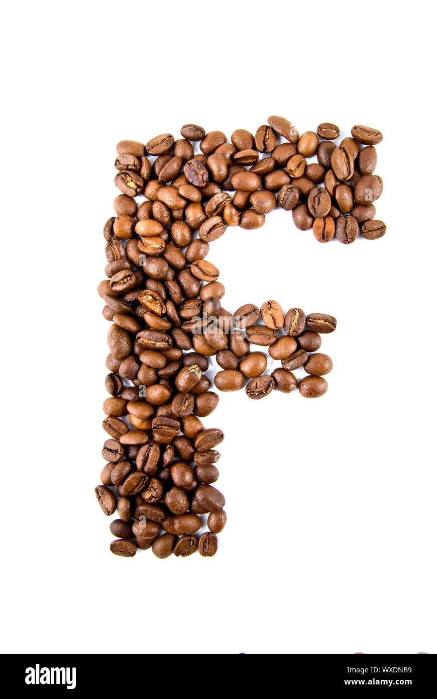 coffee letter isolated on white Stock Photo - Alamy