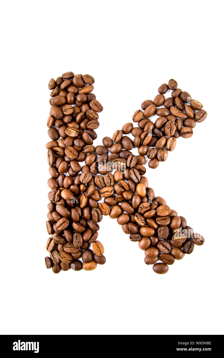 coffee letter isolated on white Stock Photo - Alamy