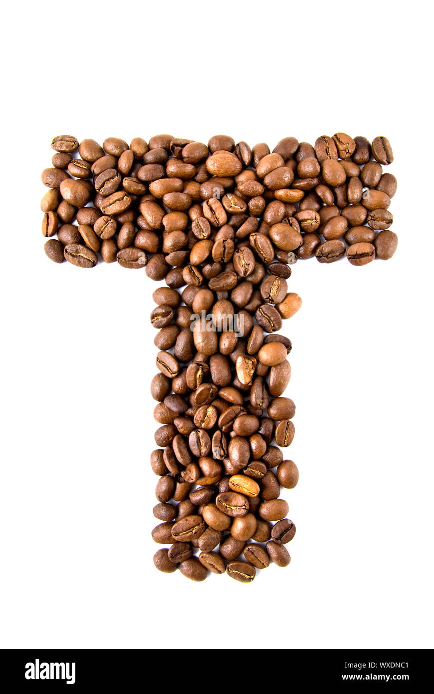 coffee letter isolated on white Stock Photo - Alamy