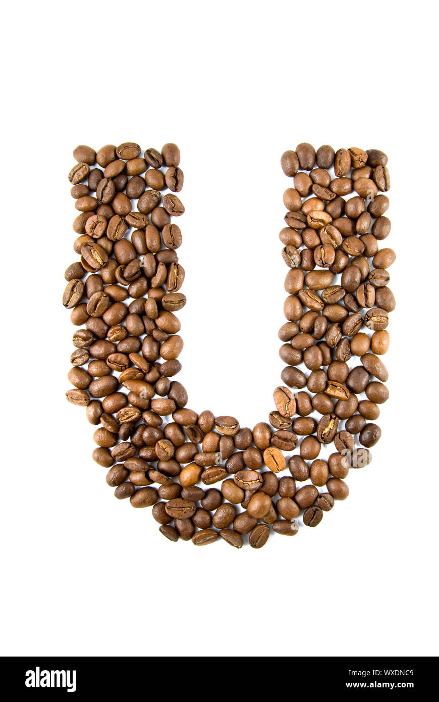 coffee letter isolated on white Stock Photo - Alamy