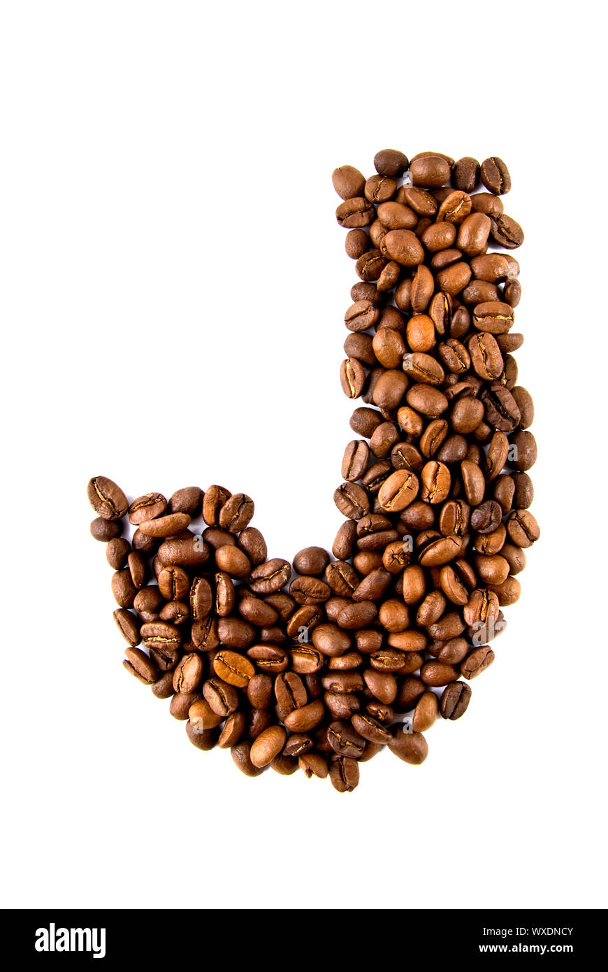 coffee letter isolated on white Stock Photo - Alamy