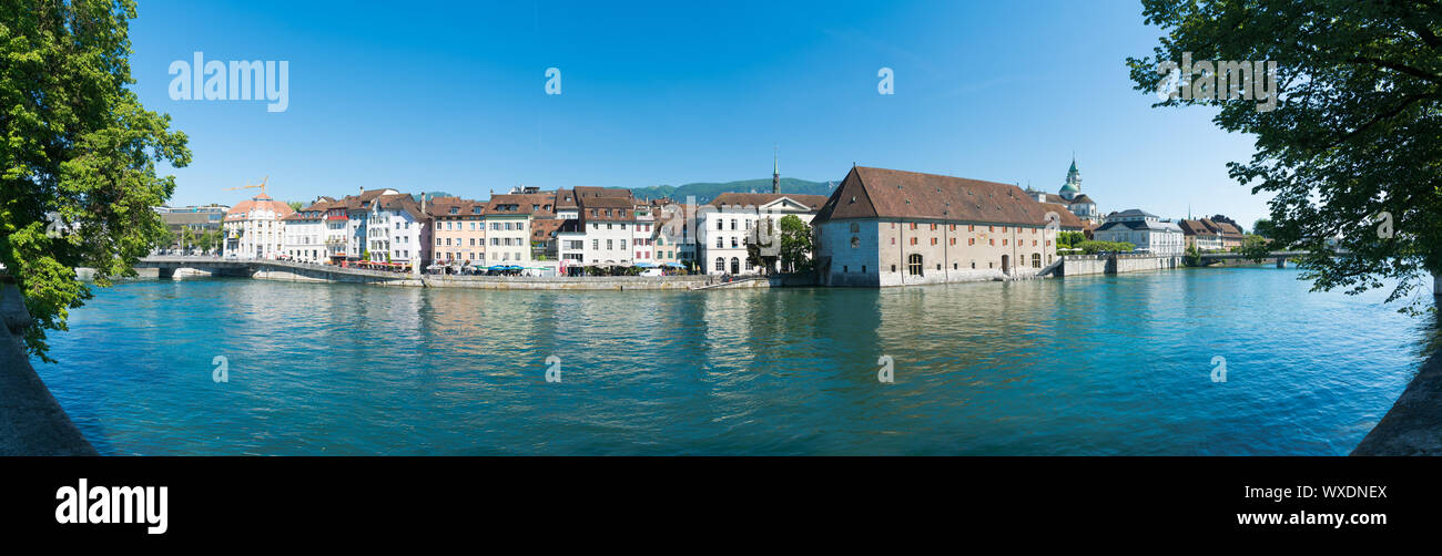 Solothurn, SO / Switzerland - 2 June 2019: city of Solothurn with the ...
