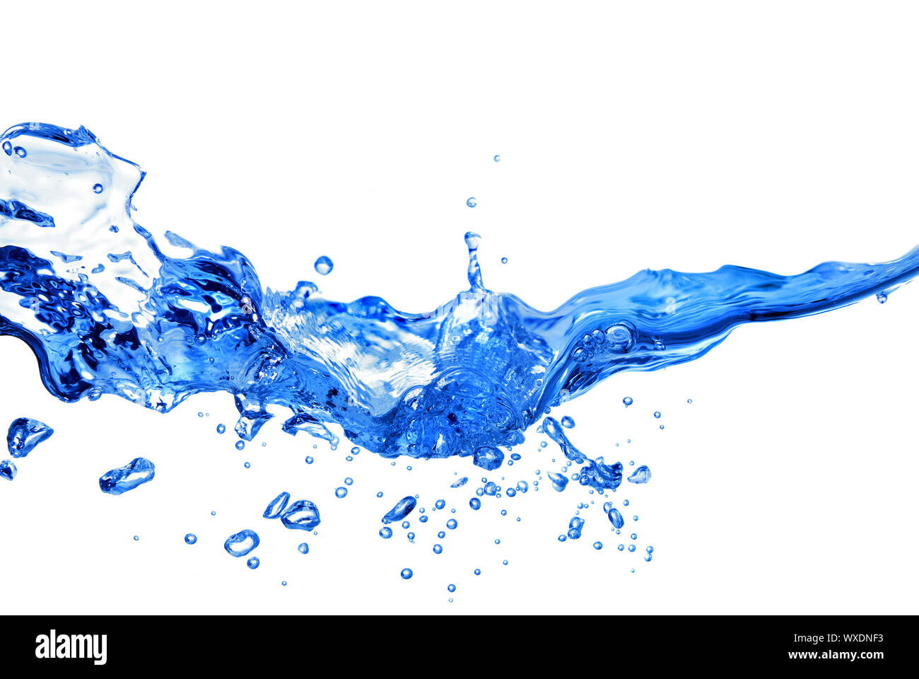 water splash with bubbles isolated on white Stock Photo - Alamy