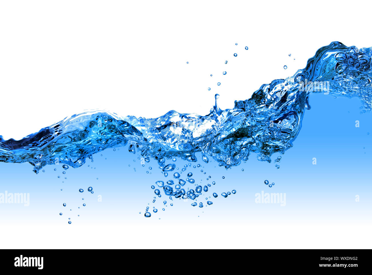 water splash with bubbles isolated on white Stock Photo - Alamy