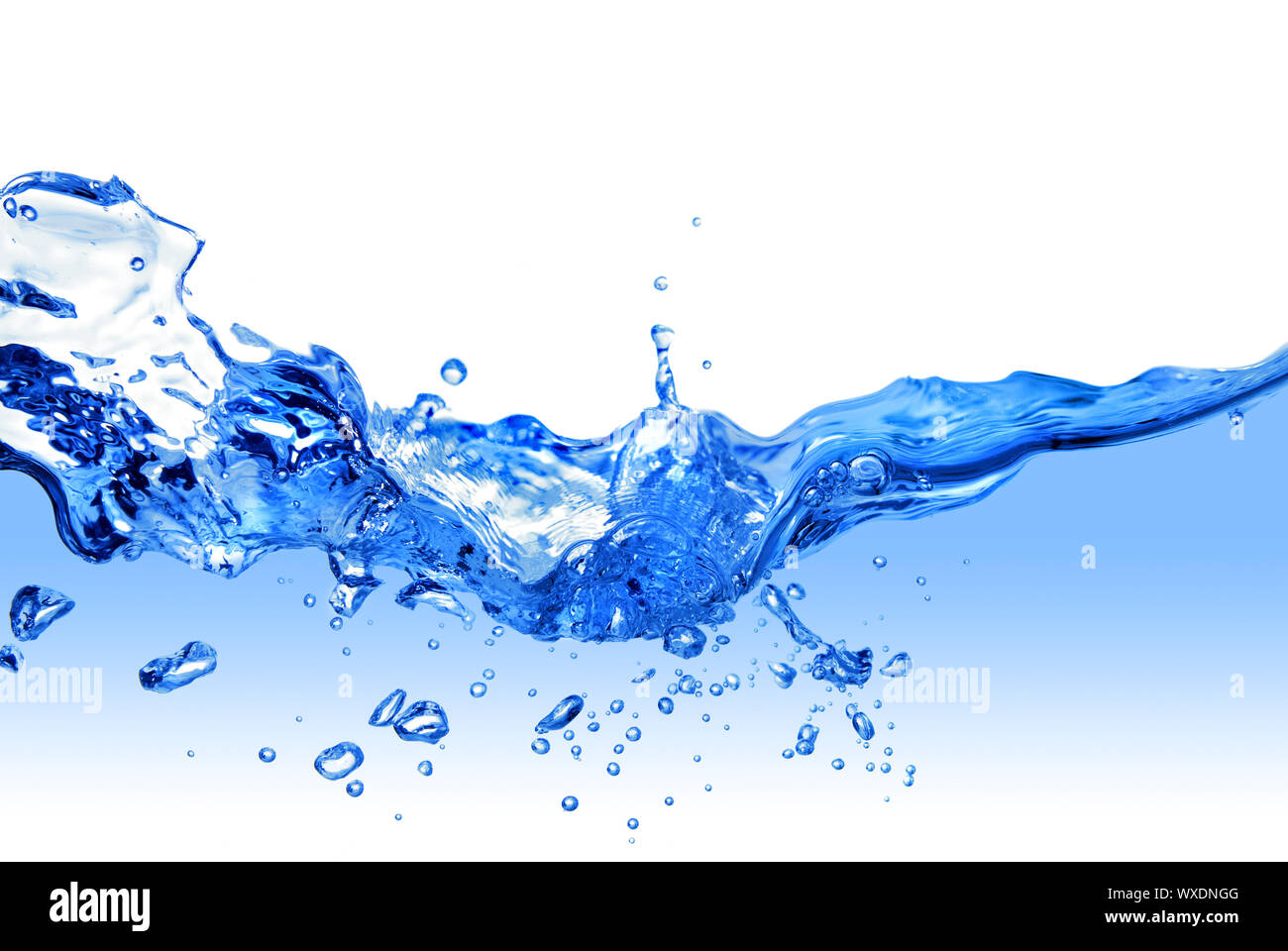 water splash with bubbles isolated on white Stock Photo - Alamy
