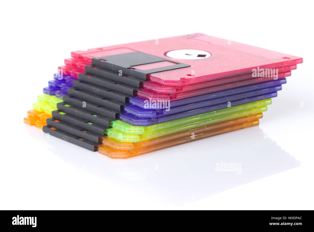 Color floppy disks isolated on white Stock Photo - Alamy