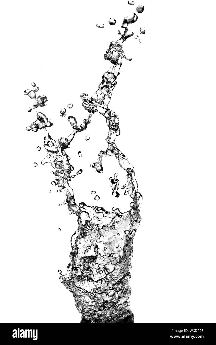 water splash with bubbles isolated on white Stock Photo - Alamy
