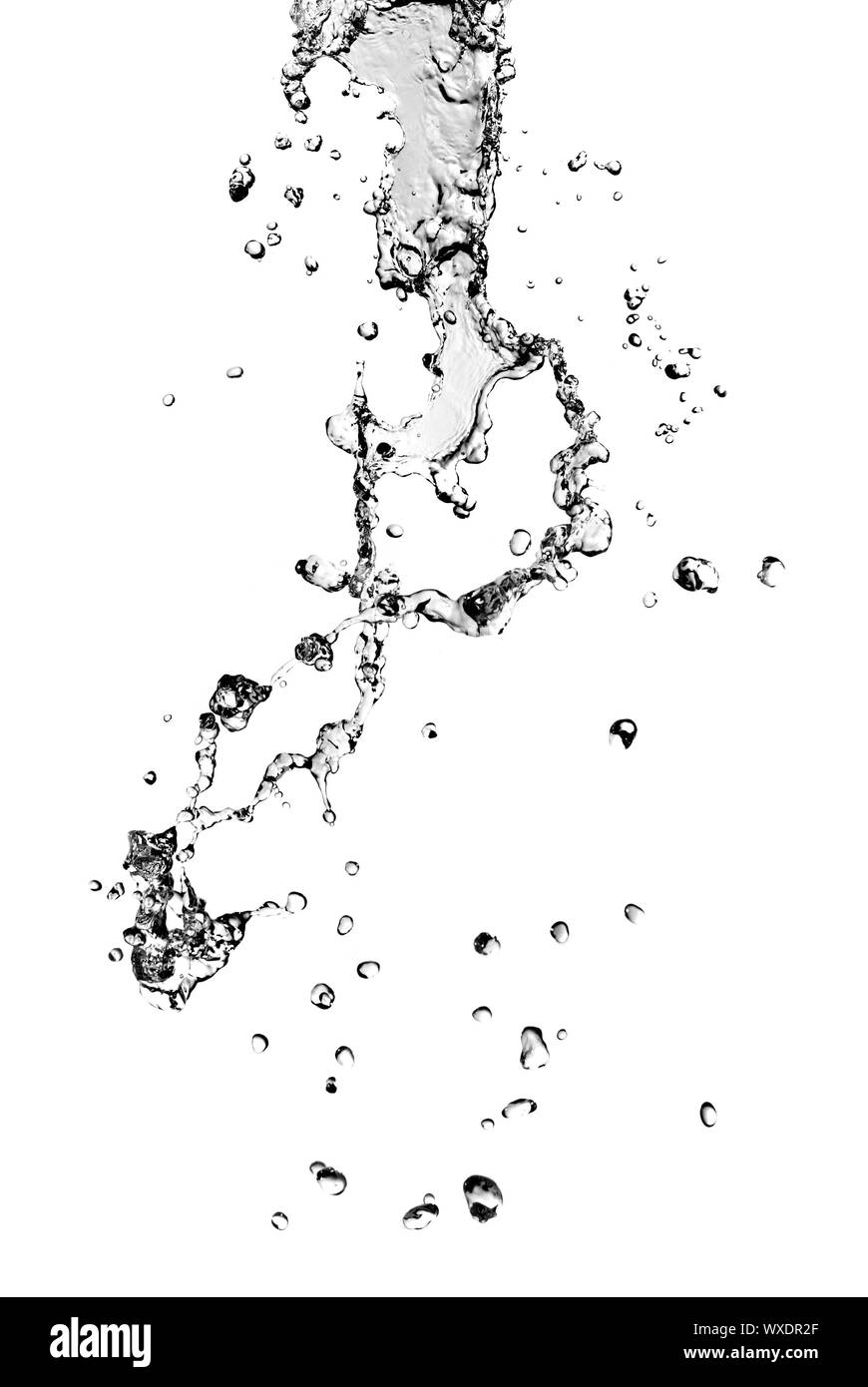 water splash with bubbles isolated on white Stock Photo - Alamy