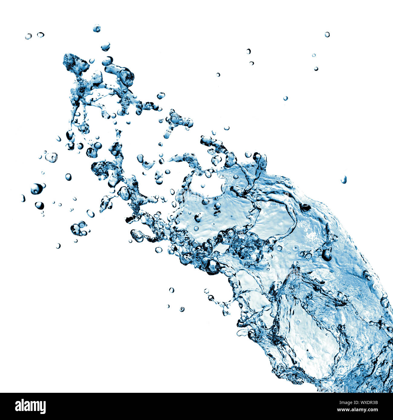 water splash with bubbles isolated on white Stock Photo - Alamy