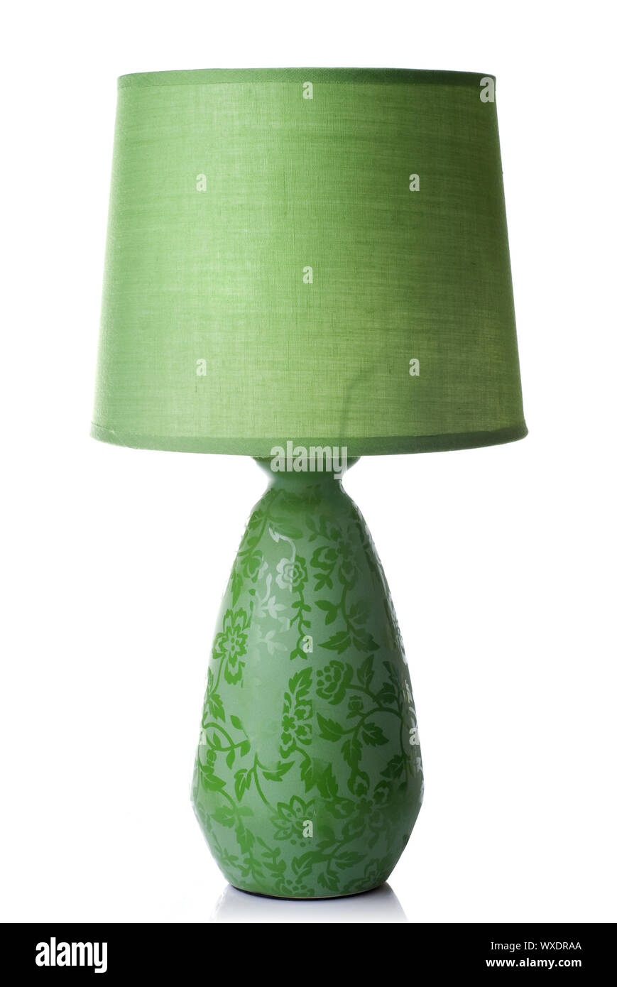 Green desk lamp isolated on white Stock Photo - Alamy