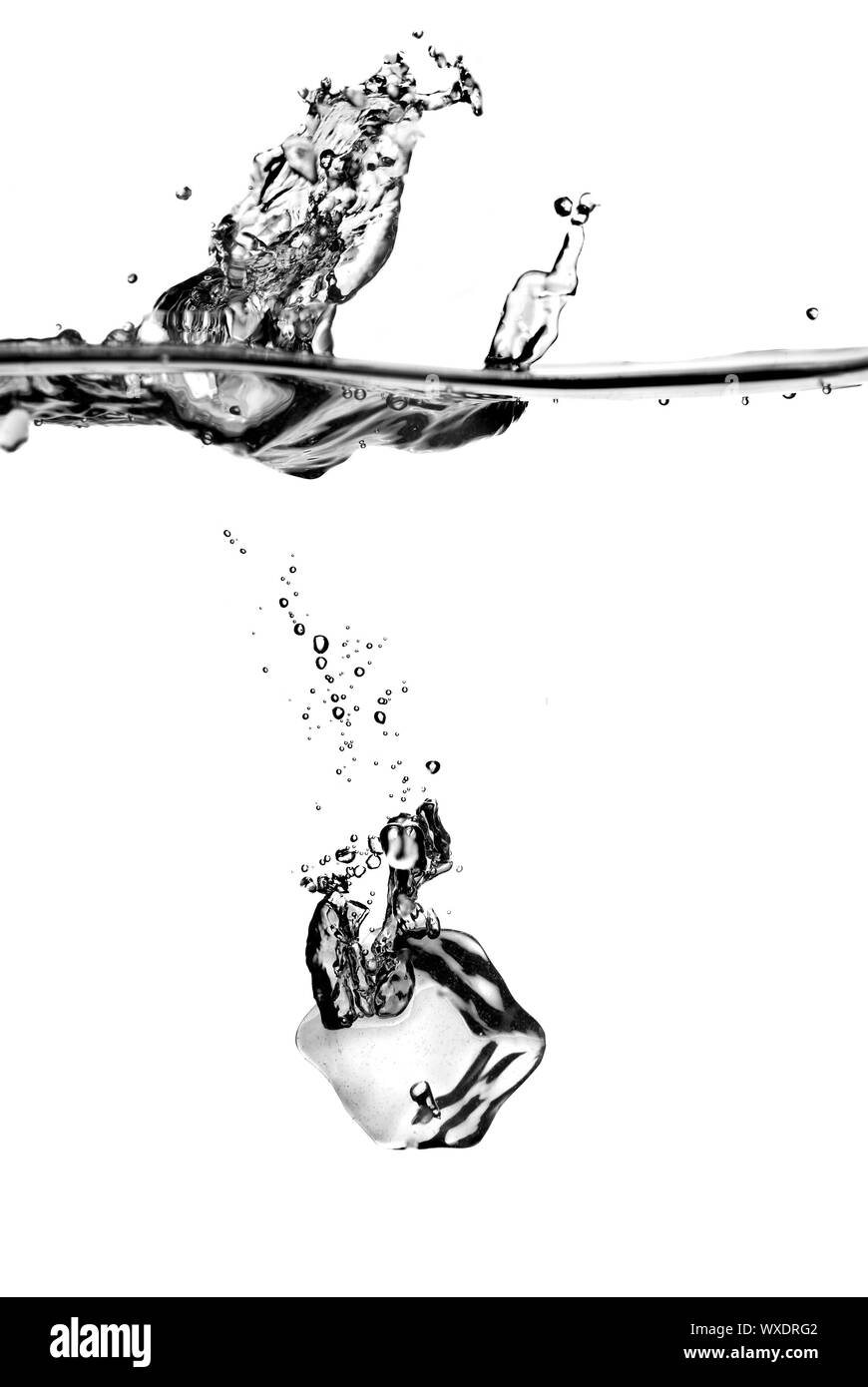 Ice splash block Black and White Stock Photos & Images - Alamy