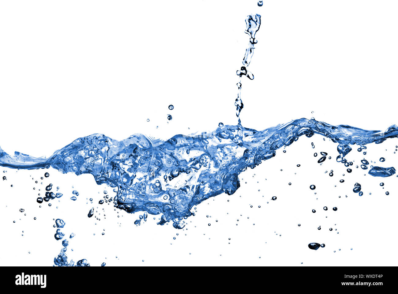 water splash with bubbles isolated on white Stock Photo - Alamy