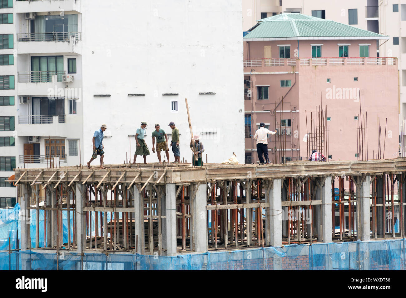 Yangon construction site hi-res stock photography and images - Alamy
