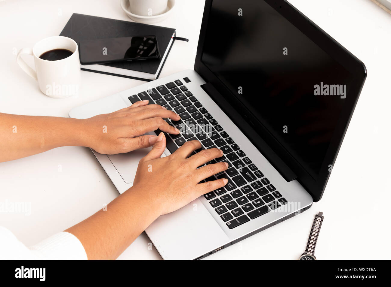 Top view cozy workspace hi-res stock photography and images - Alamy