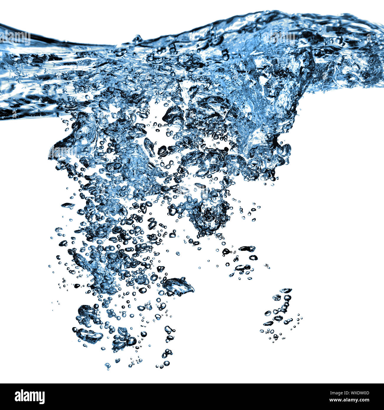 water splash with bubbles isolated on white Stock Photo - Alamy