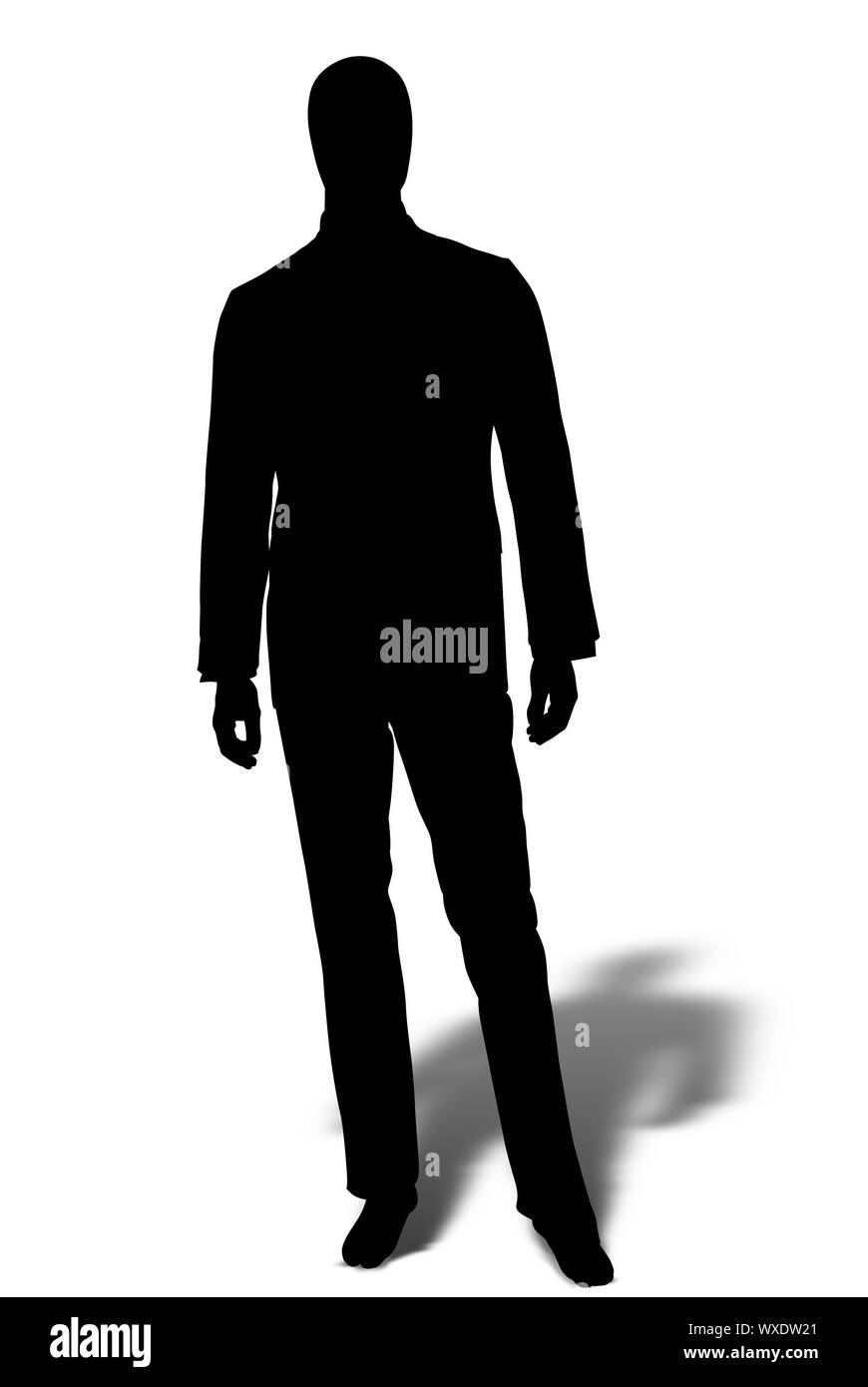 shape of businessman isolated on white Stock Photo - Alamy