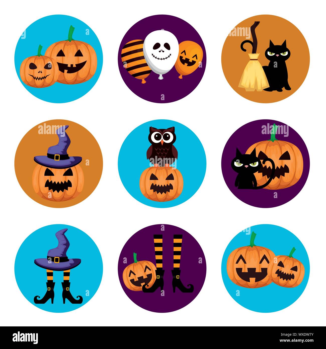 Bundle balloons set illustration Stock Vector Images - Alamy