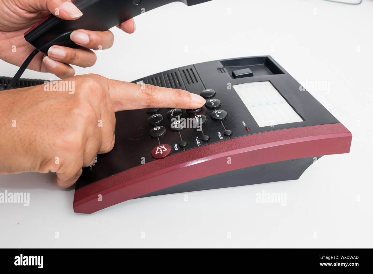 young women hands and dialing number Stock Photo - Alamy