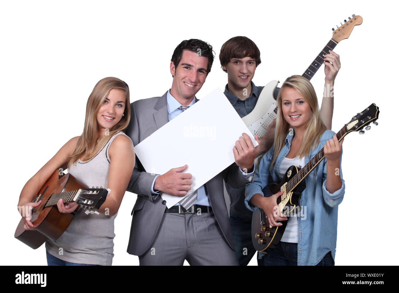 Young people playing the guitar Stock Photo - Alamy