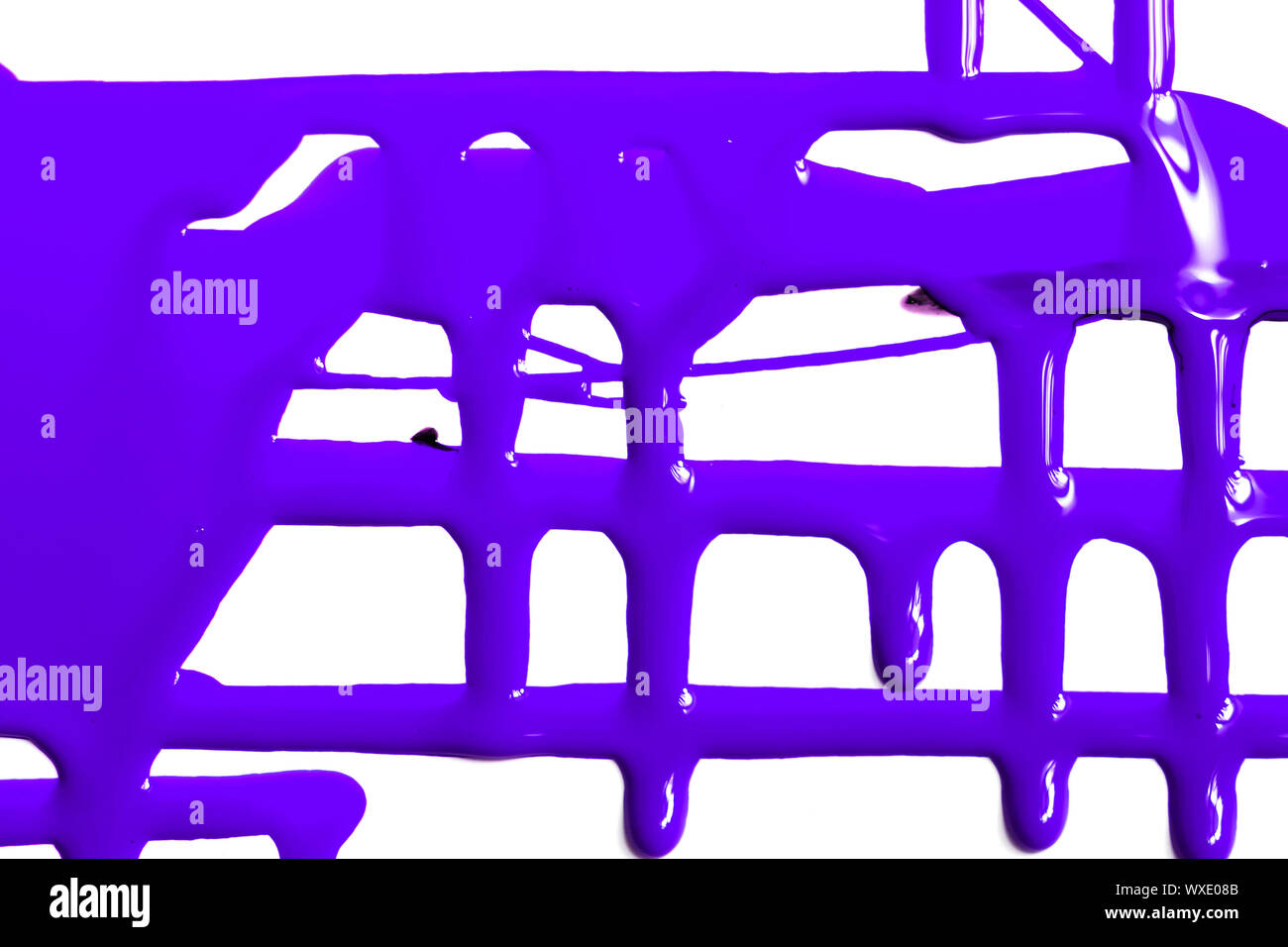 Flows of violet paint Stock Photo - Alamy