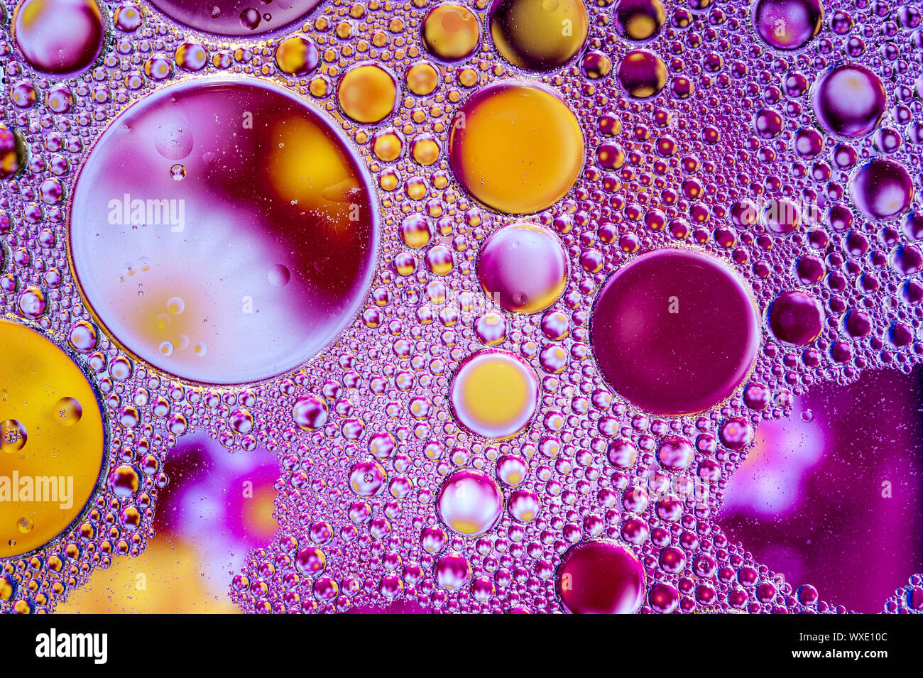 Colourful oil ink bubbles and drops. Abstract template mixed texture ...