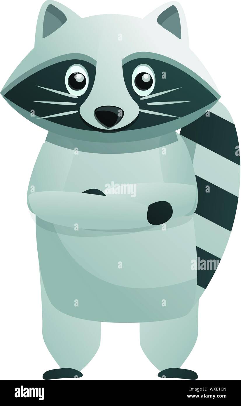 Waiting raccoon icon. Cartoon of waiting raccoon vector icon for web ...