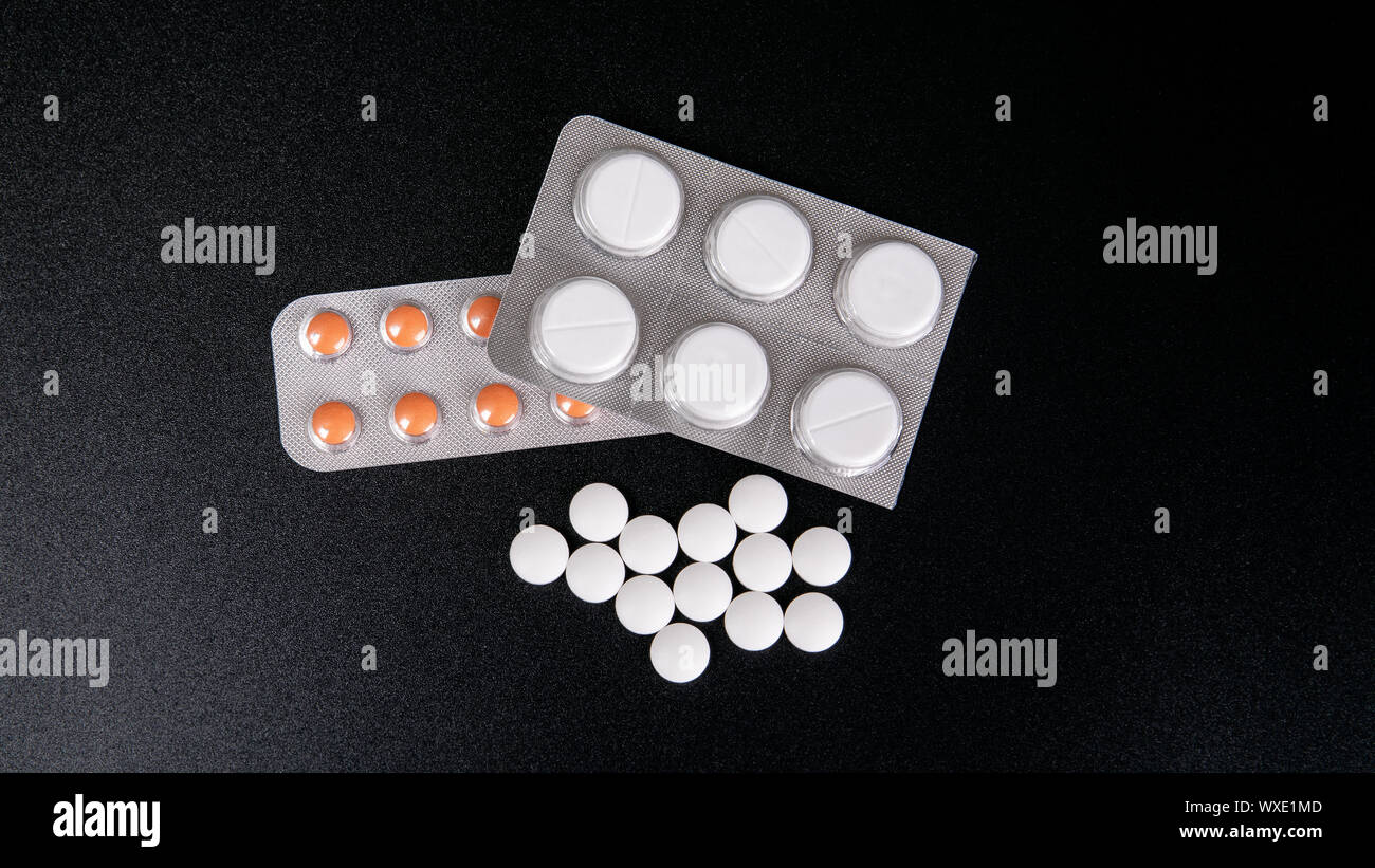 Pills different colors sizes on hi-res stock photography and images - Alamy