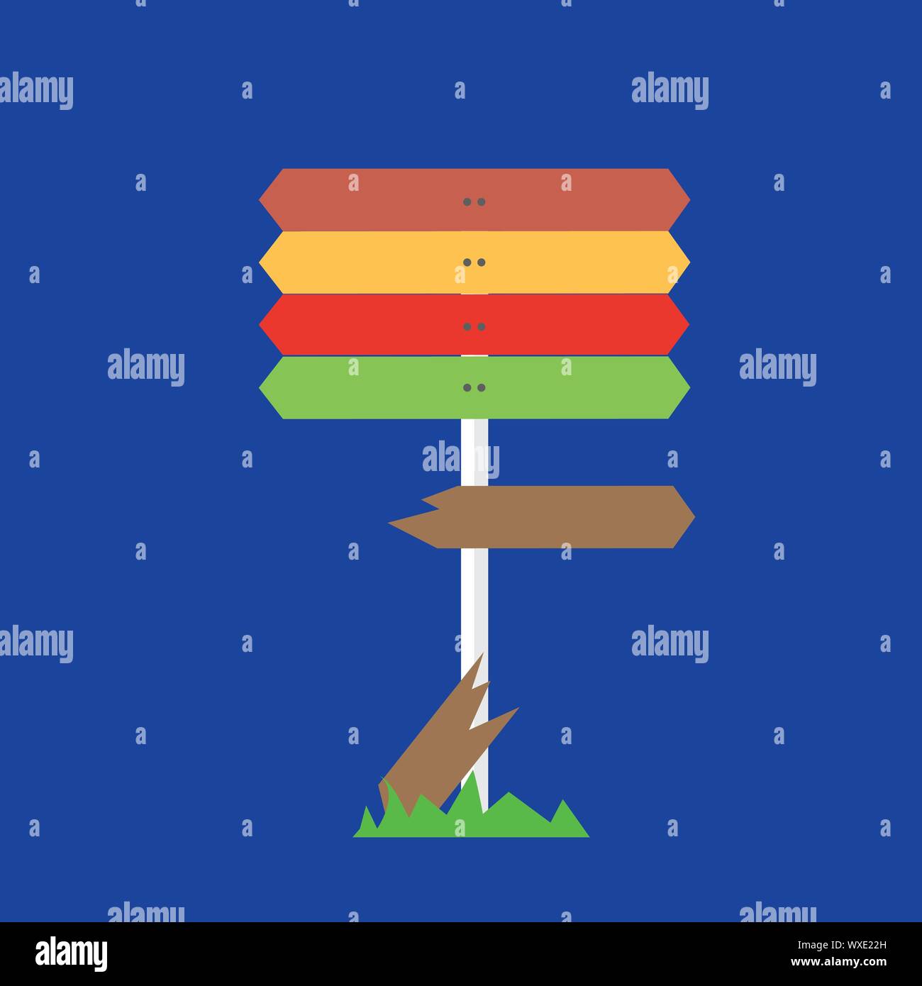 Color direction signs Stock Vector Image & Art - Alamy