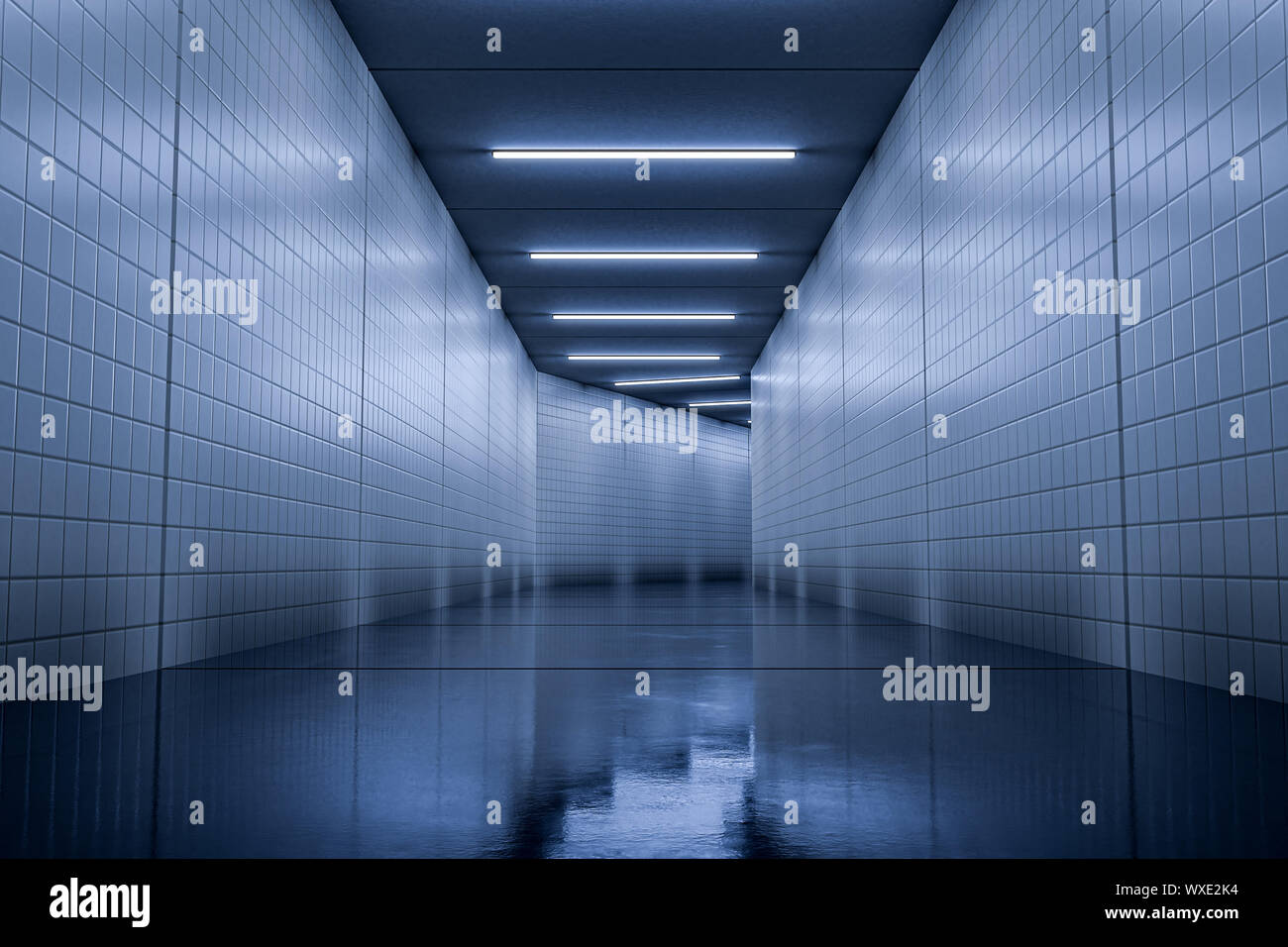 A typical underground corridor background Stock Photo - Alamy