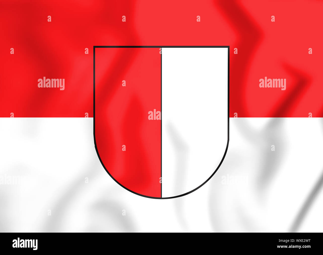 3D Flag of Buchloe (Bavaria), Germany. 3D Illustration Stock Photo - Alamy